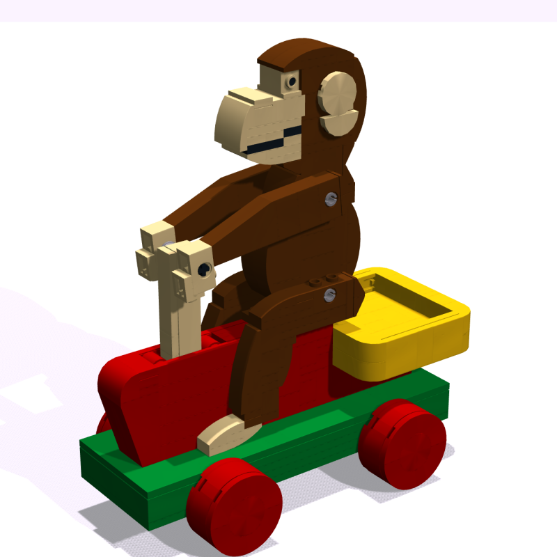 Building instructions for Wooden LEGO Monkey - Version 7
