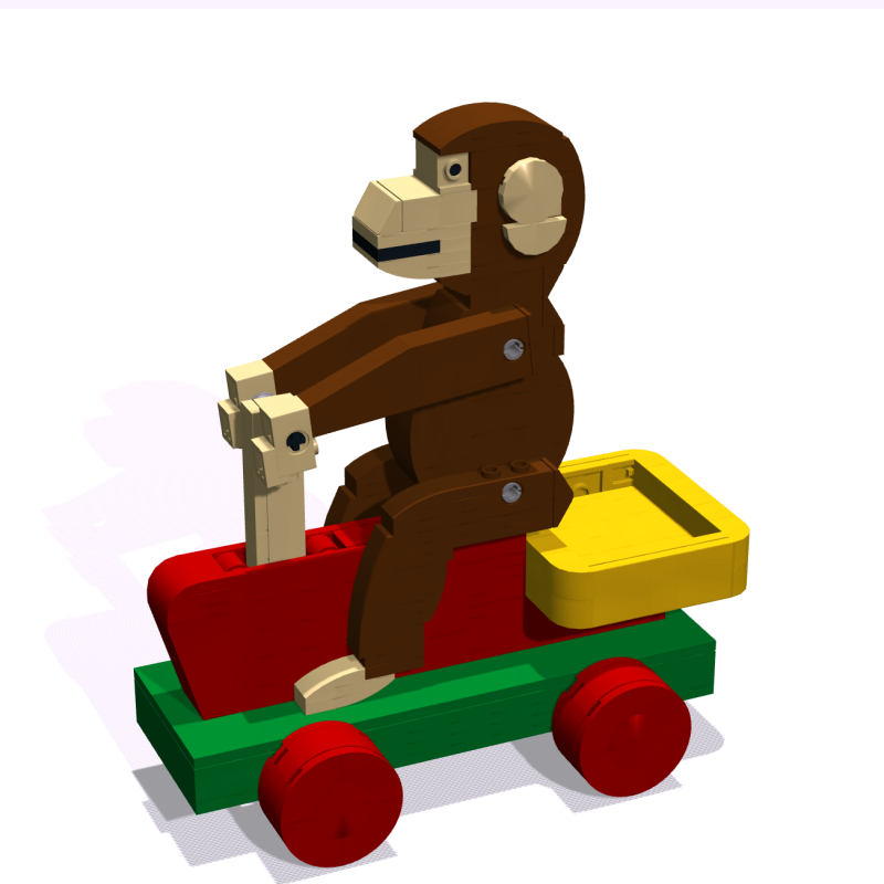 Building instructions for Wooden LEGO Monkey - Version 3